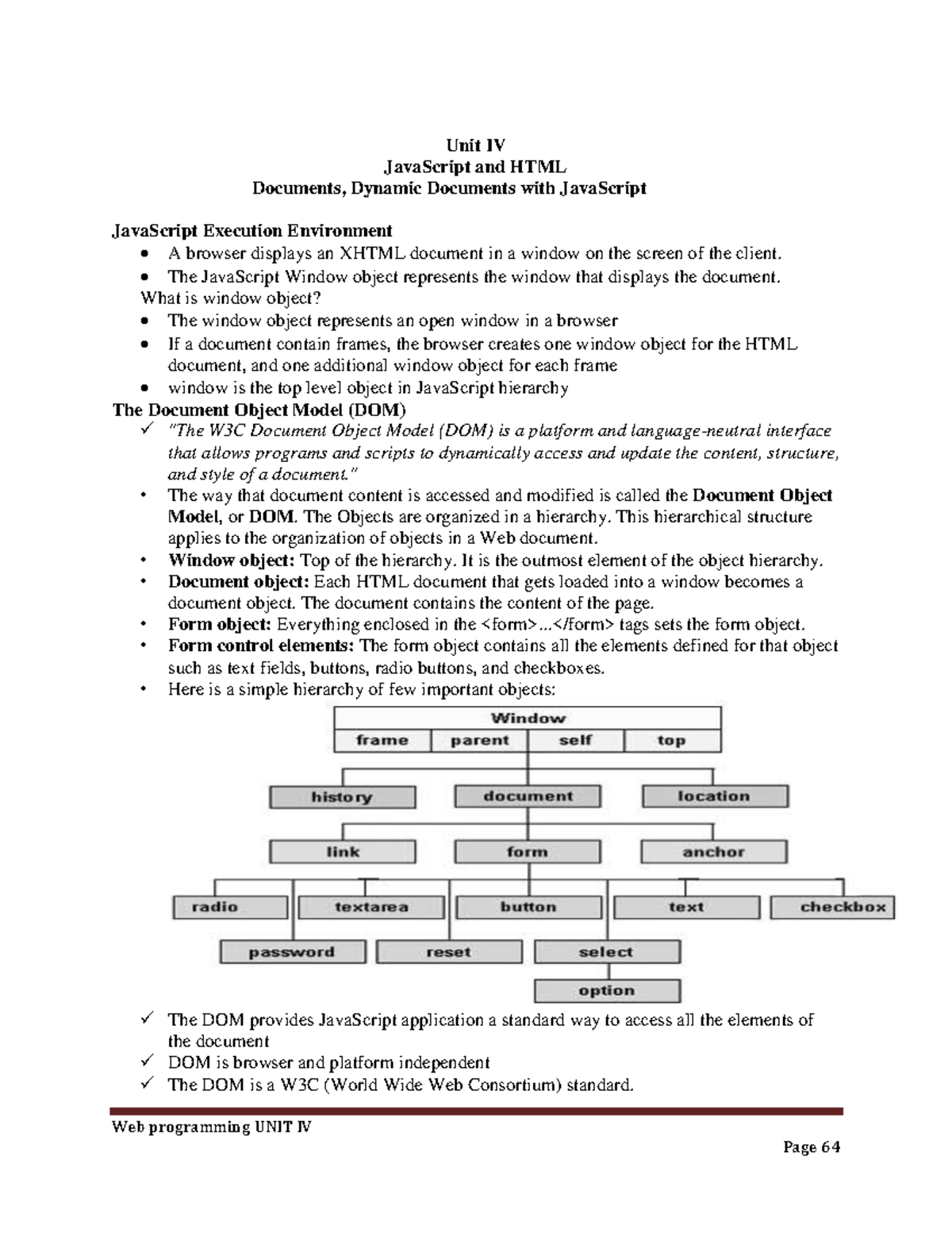 Web Programming unit 4 BU - Web programming UNIT IV Unit IV JavaScript ...