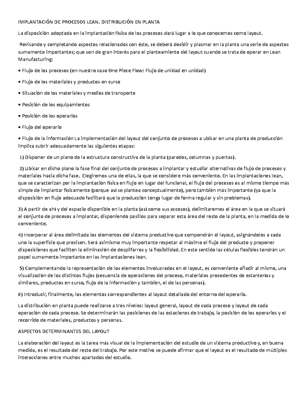 Diseño Layout - IMPLANTACIÓN DE PROCESOS LEAN. DISTRIBUCIÓN EN PLANTA ...