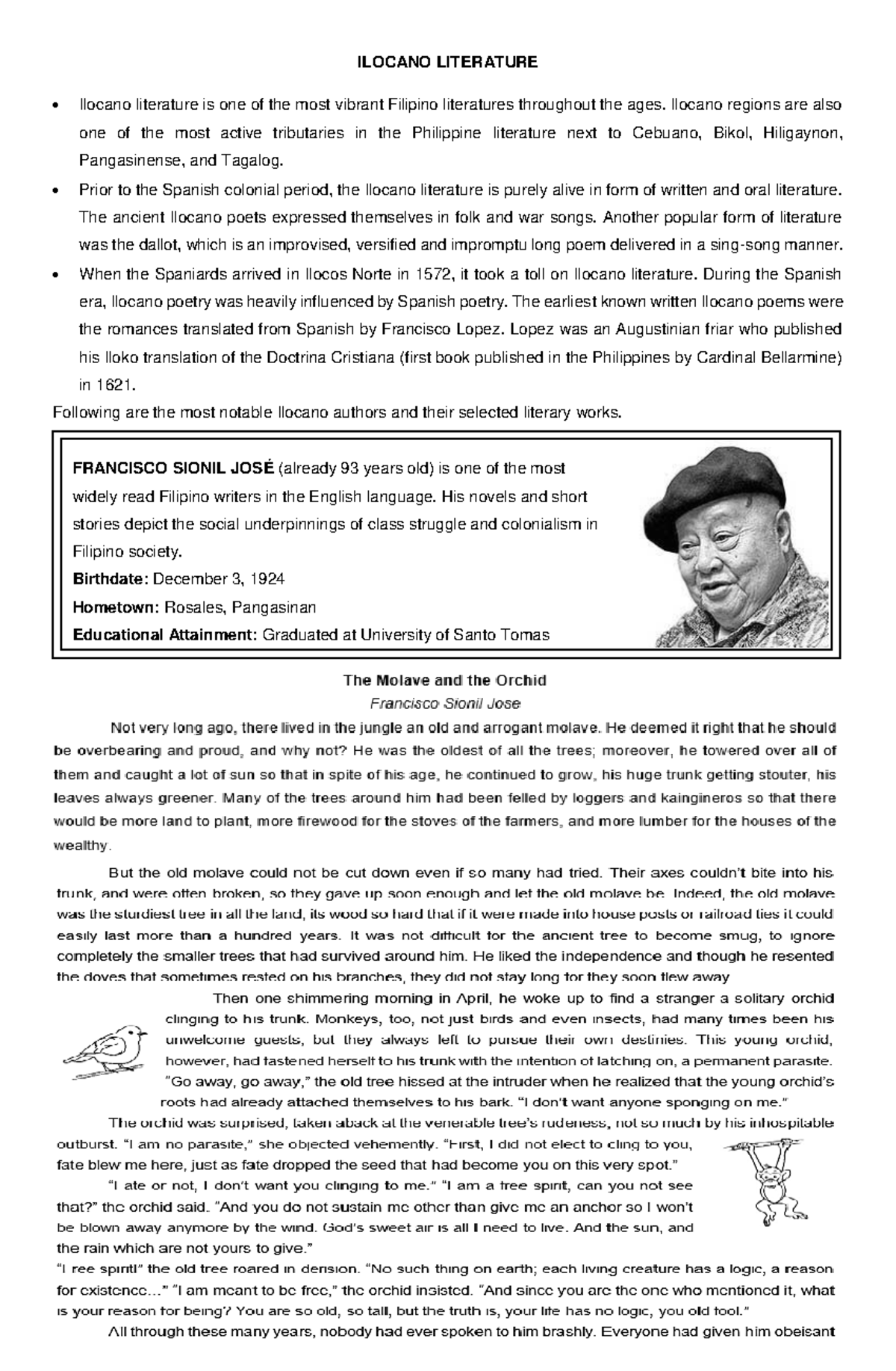 Ilocano Literature - Ilocano regions are also one of the most active ...