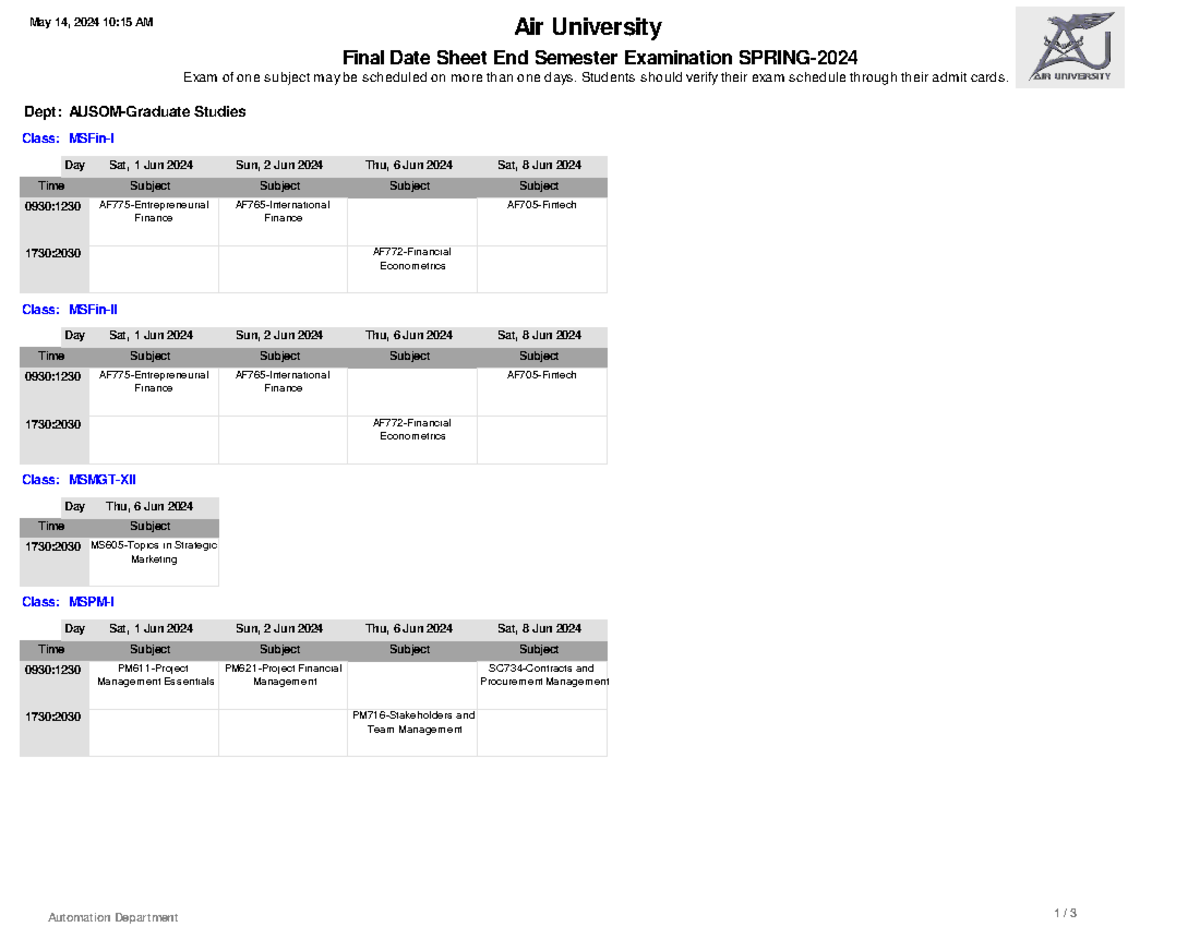 GS Final S 24 - COMPLETE DATE SHEET - May 14, 2024 10:15 AM Final Date ...
