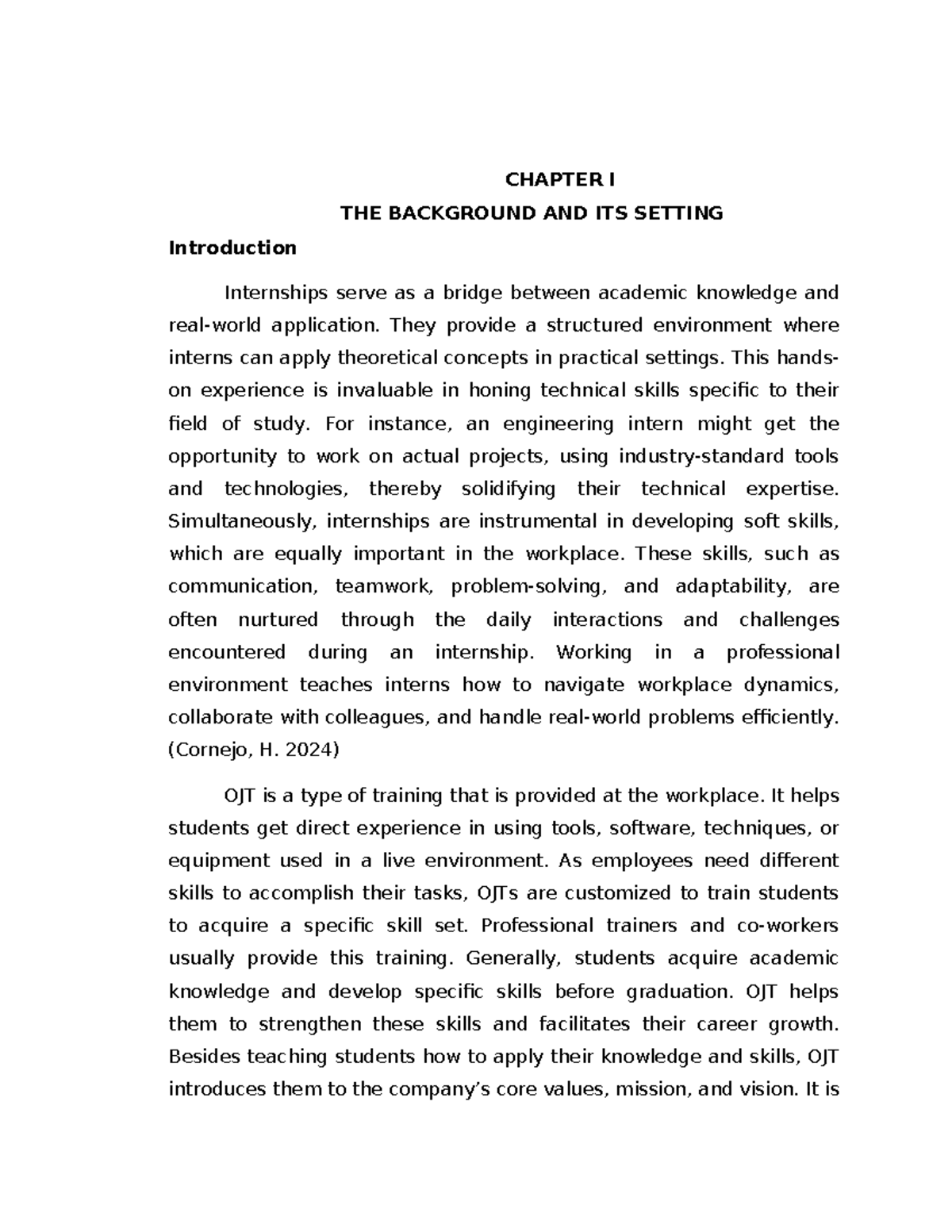 Chapter-1 - Research - CHAPTER I THE BACKGROUND AND ITS SETTING ...