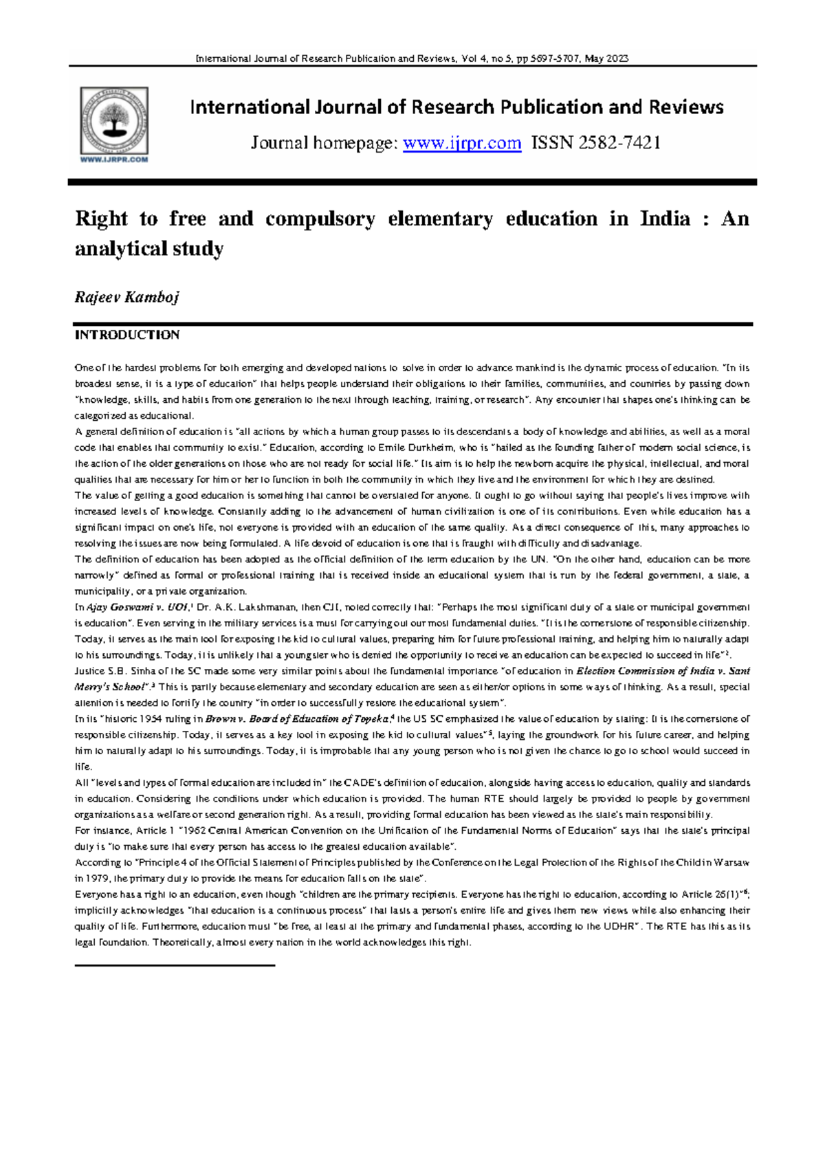 Ijrpr 13562 - International Journal of Research Publication and Reviews ...