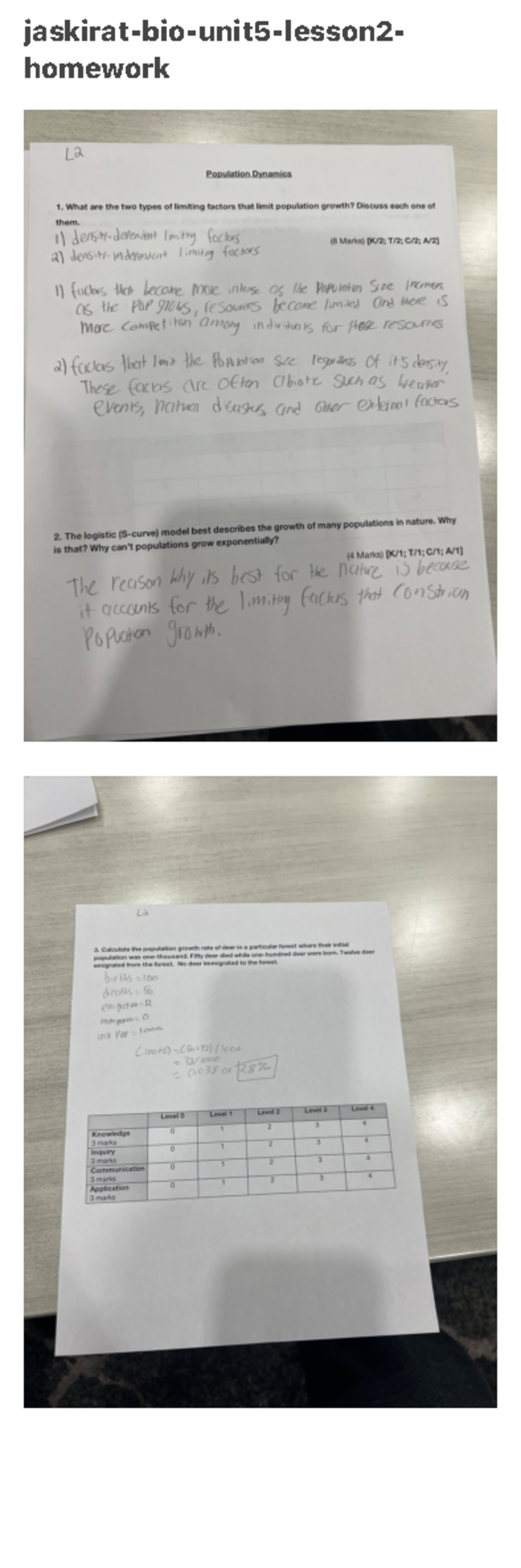 bio unit5 lesson 2 homework - homework L2 Population Dynamics 1. What ...