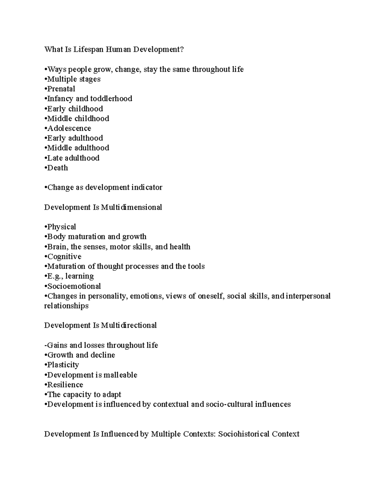 Developmental Psych - What Is Lifespan Human Development? •Ways people ...