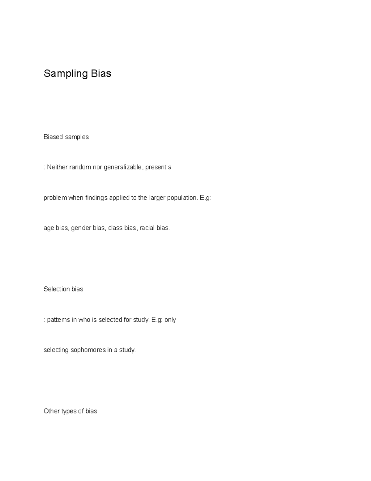 Research methods - good vs bad research - Sampling Bias Biased samples ...