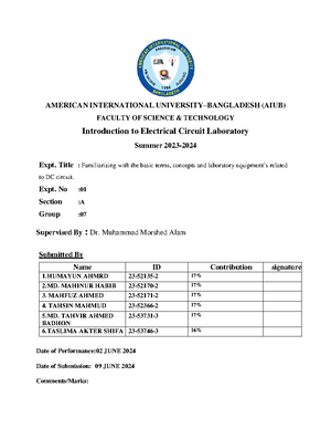 AIUB Assignment Cover Sheet - Assignment/Case-Study Cover; © AIUB- 2020 ...