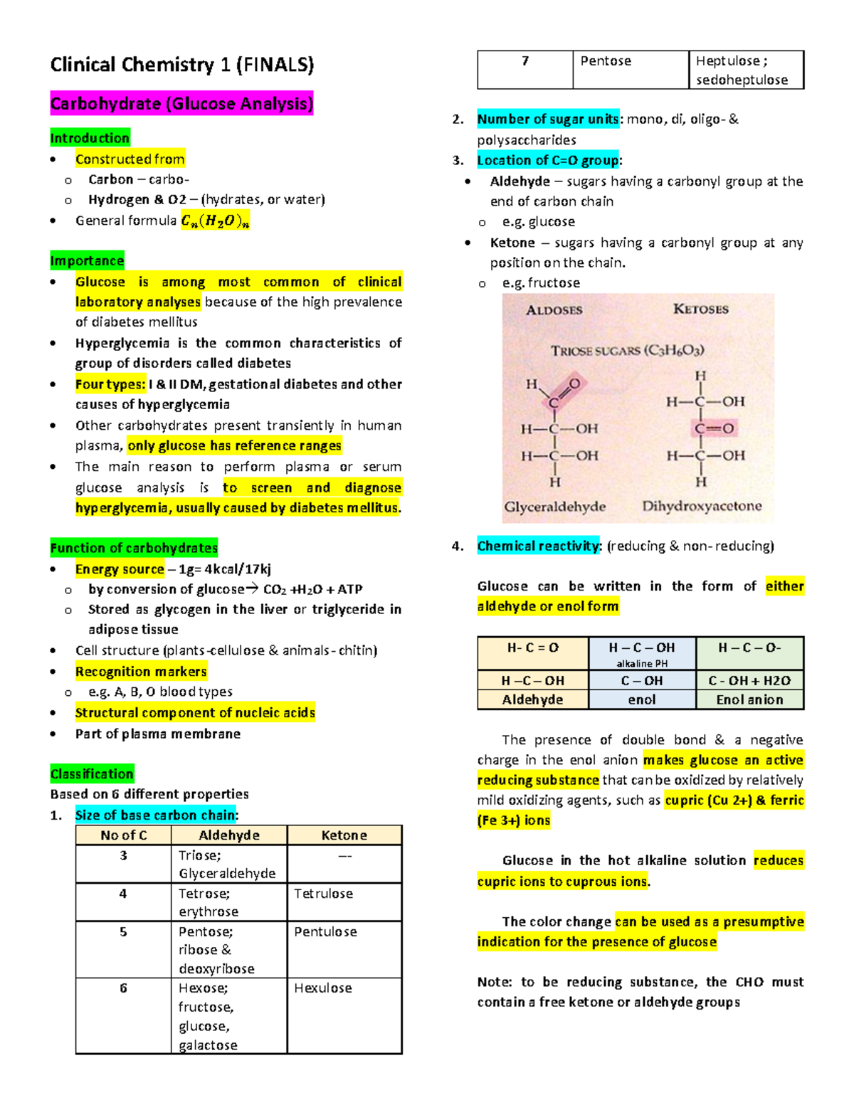 Clinical Chemistry 1 finalss - Clinical Chemistry 1 (FINALS ...