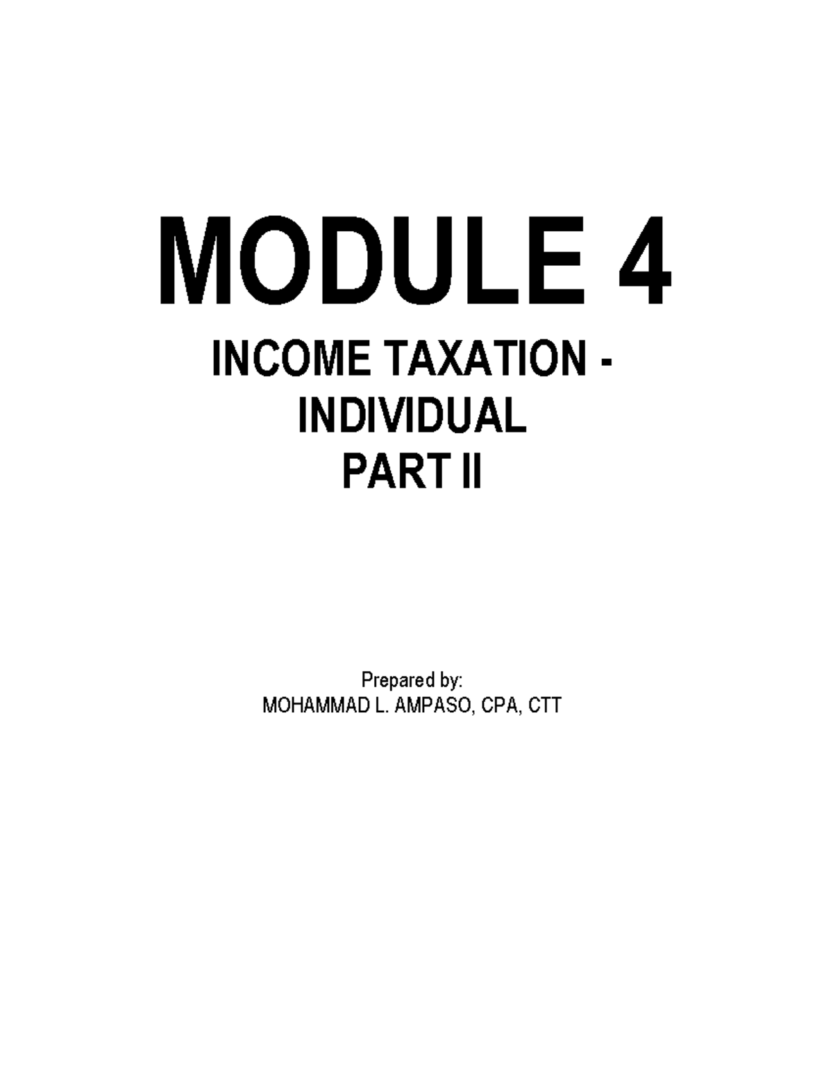 4. Module 4 - Income Taxation - Individual PART 2, FB, Gross Income ...
