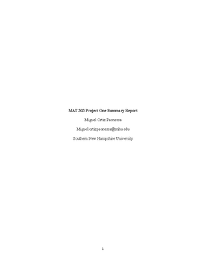 MAT 303 Module Three Problem Set Report - Multiple regression models ...