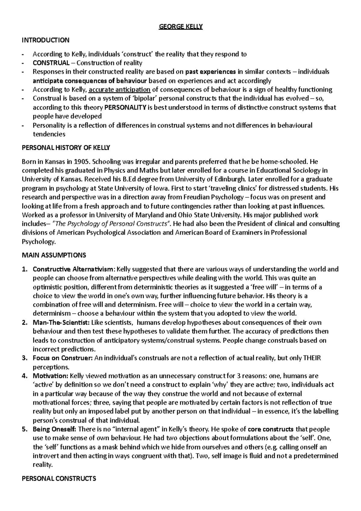 Unit 4 - Raymond Cattell - Self Notes - Raymond Cattell’s Theory of ...
