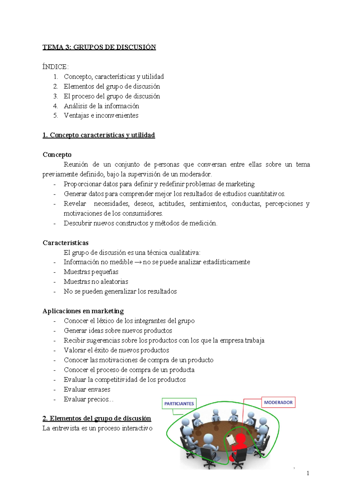 TEMA 3 Grupos DE Discusión - TEMA 3: GRUPOS DE DISCUSIÓN ÍNDICE ...