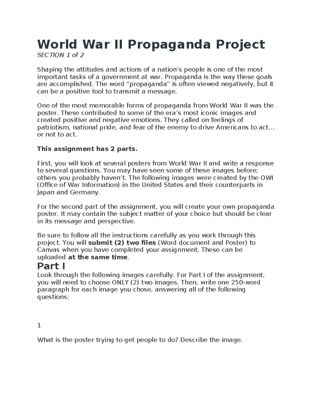 World War II Propaganda Project - World War II Propaganda Project ...