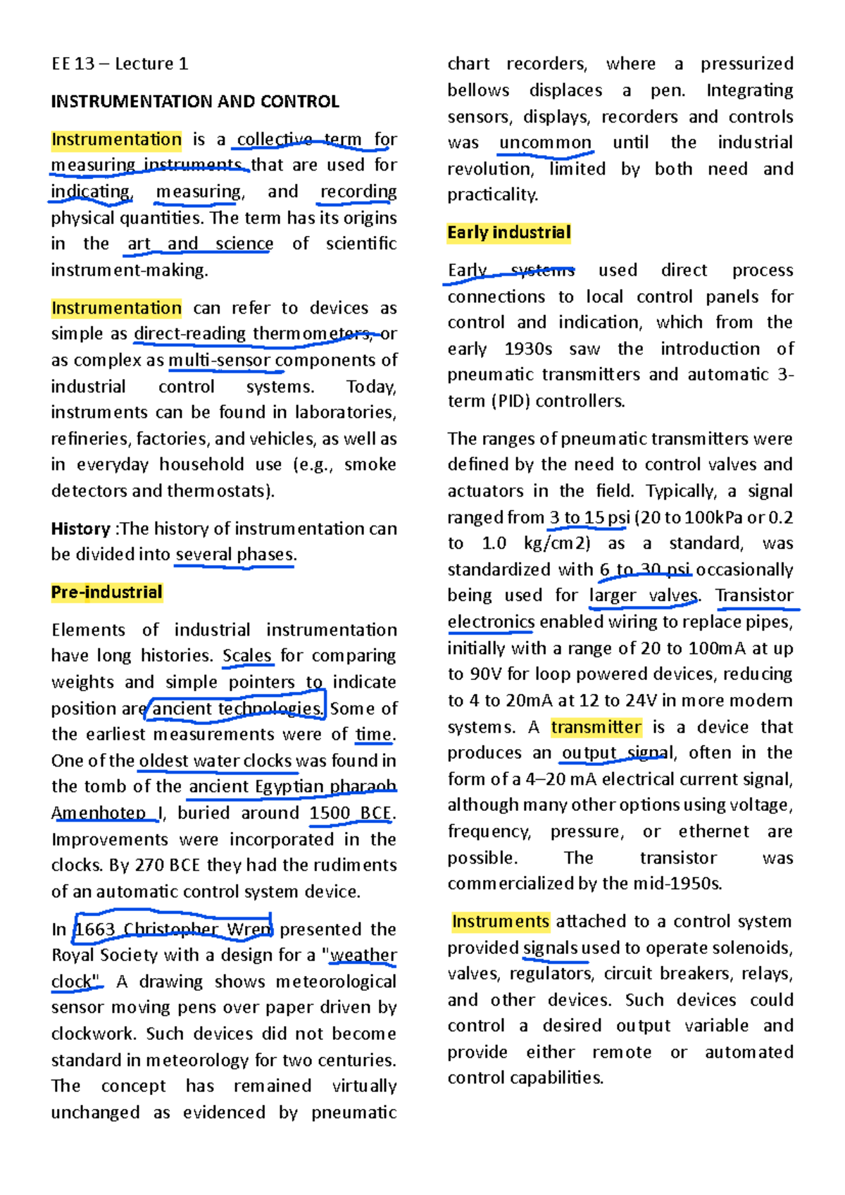EE-13-L1 Reviewer - Electrical Electives - EE 1 3 – Lecture 1 ...