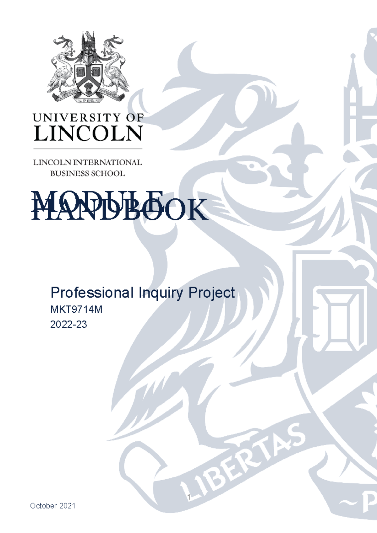 MKT9714M Professional Inquiry Project Module Handbook 22-23 NEW Dates ...