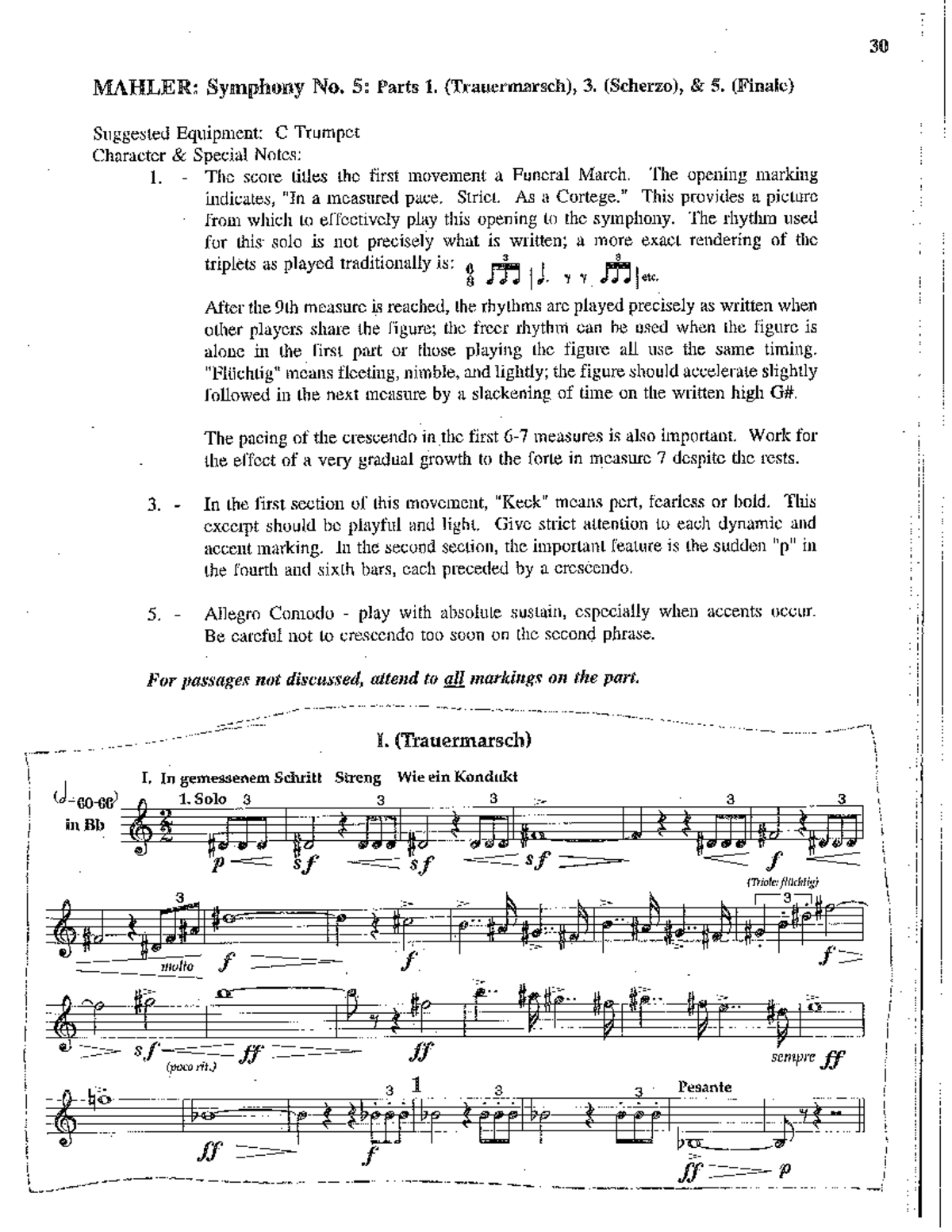 Mahler 5 Composition - 30 MAHLER: Symphony No. 5: Parts 1 ...