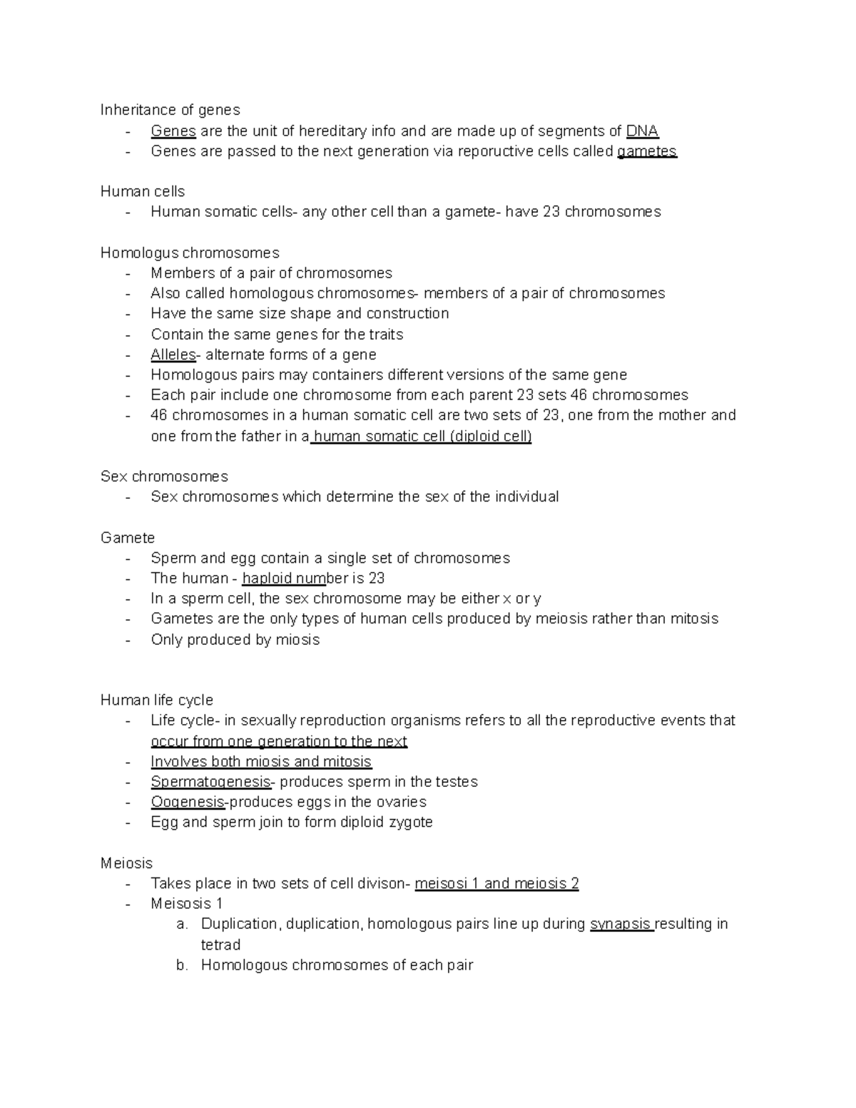 Chapter 9 - Biology notes from textbook reading - Inheritance of genes ...