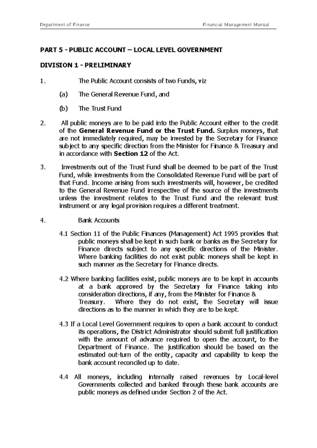 PART 5 PNG State Finance - PART 5 - PUBLIC ACCOUNT – LOCAL LEVEL ...