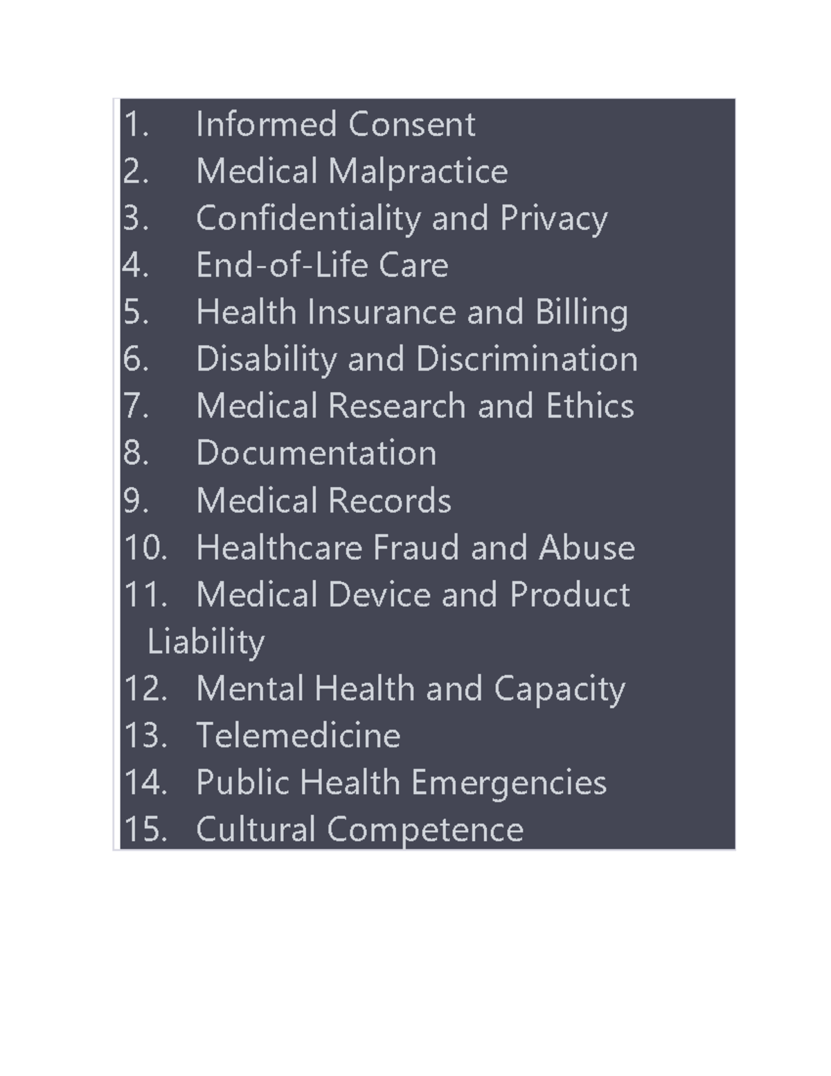 Medical legal laws 1-4 - Informed Consent Medical Malpractice ...