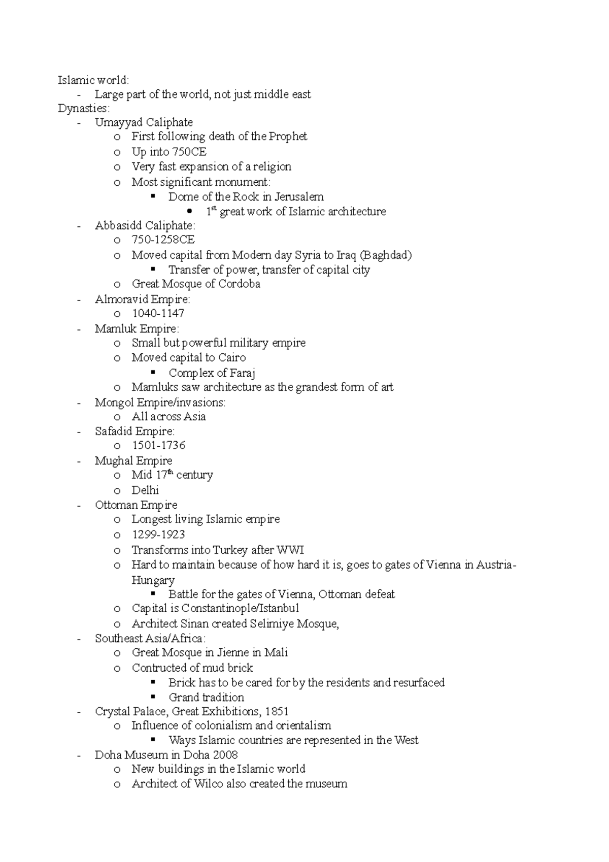 Introduction II and Early Islamic Dynasties: Ummayads, Abbasids, and ...