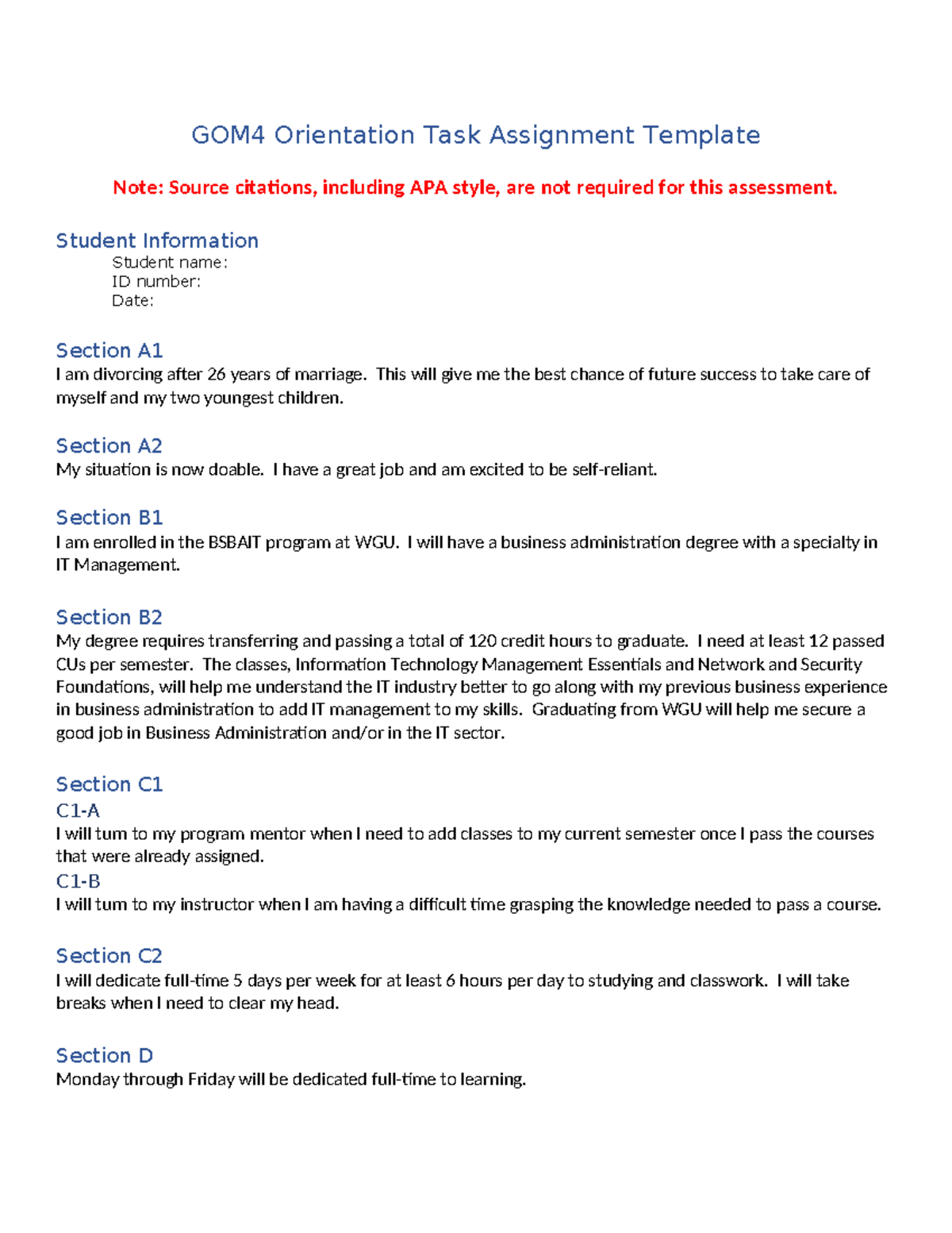 Orientation Task 2023 - GOM4 Orientation Task Assignment Template Note: Source citations ...