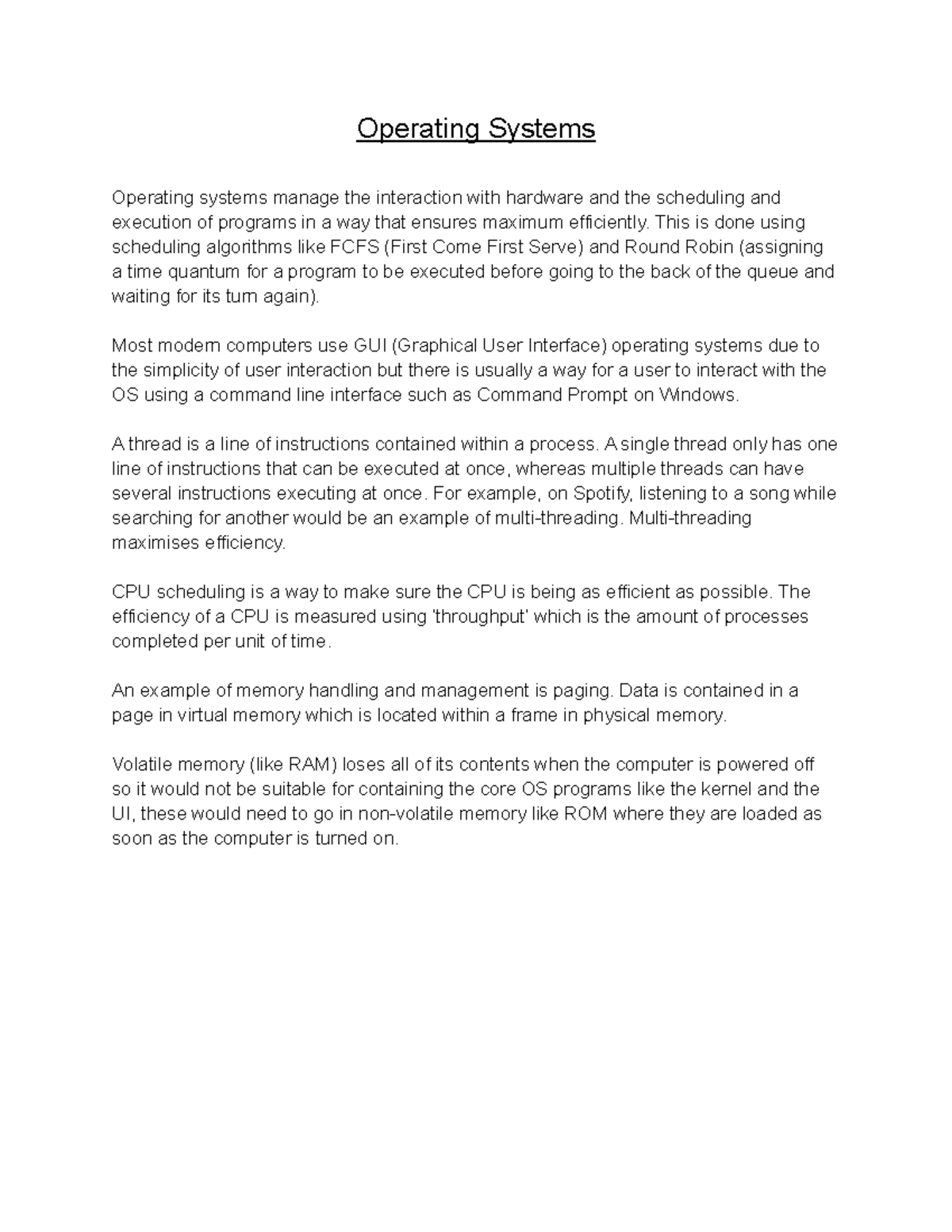 Operating Systems - Lecture notes 19,20,21,21 - Operating Systems ...