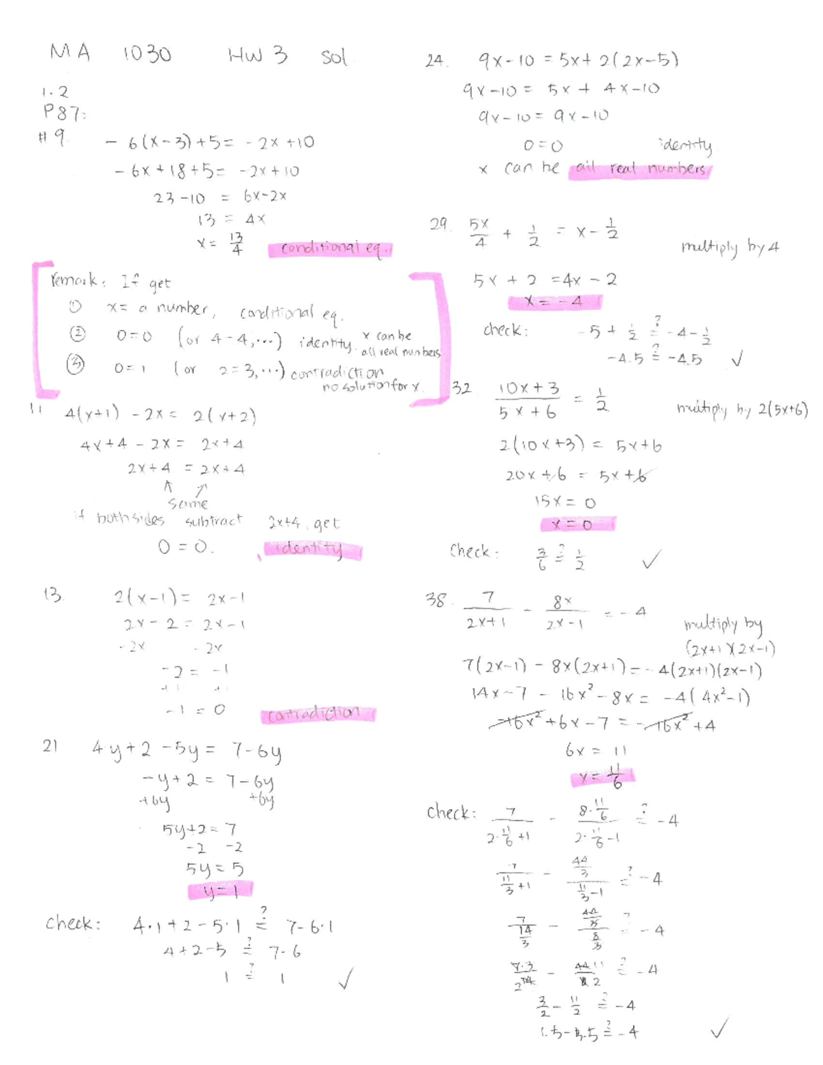 1030 hw 3 sol - Homework practice chapter review - MAT 772 - Studocu