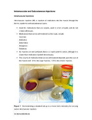 Injection notes - Intramuscular and Subcutaneous Injections ...