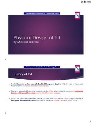 ROLE OF IOT IN Development OF India - Studocu