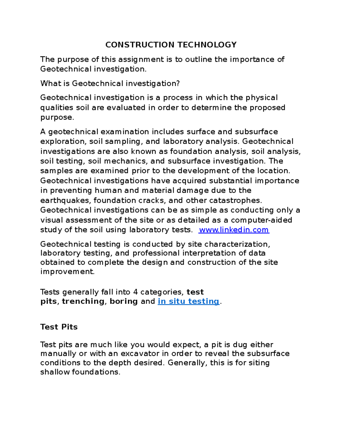 Construction Technology Jonah - CONSTRUCTION TECHNOLOGY The purpose of ...