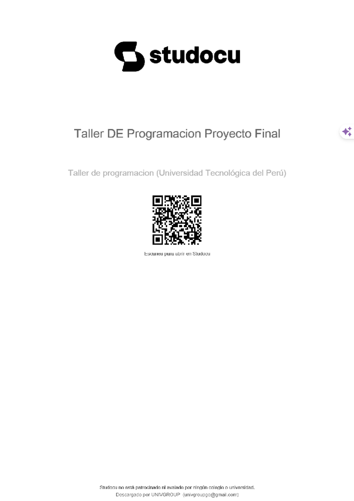 Taller DE Programacion Proyecto Final - taller-de-programacion-proyecto-final - studocu Taller ...