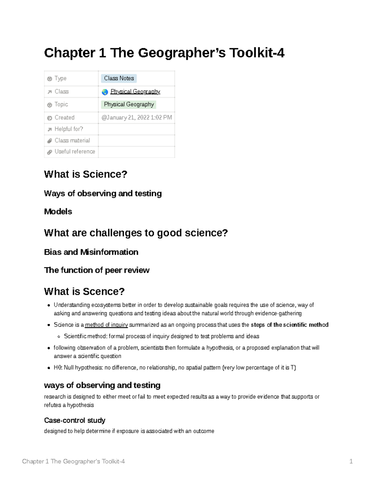 Chapter 1 The Geographers Toolkit-4 - Chapter 1 The Geographer’s ...