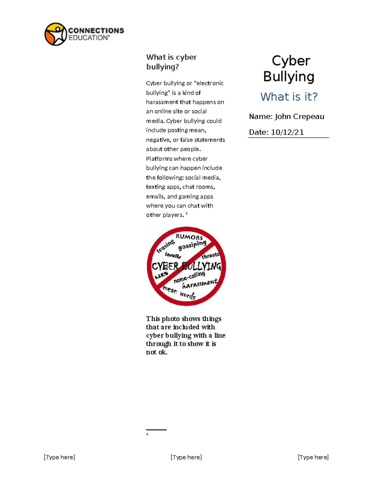 Cyberbullyingbrochure - What is cyber bullying? Cyber bullying or ...