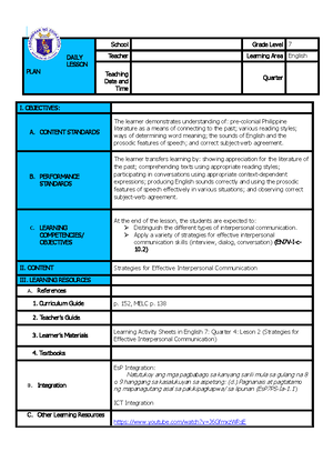ENG10 Q3 Module 3 - English Quarter 3 Module 3 Compose an Independent ...