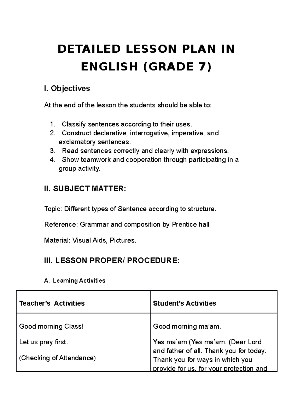 Panopio-Marlyn-D - reg - DETAILED LESSON PLAN IN ENGLISH (GRADE 7) I ...