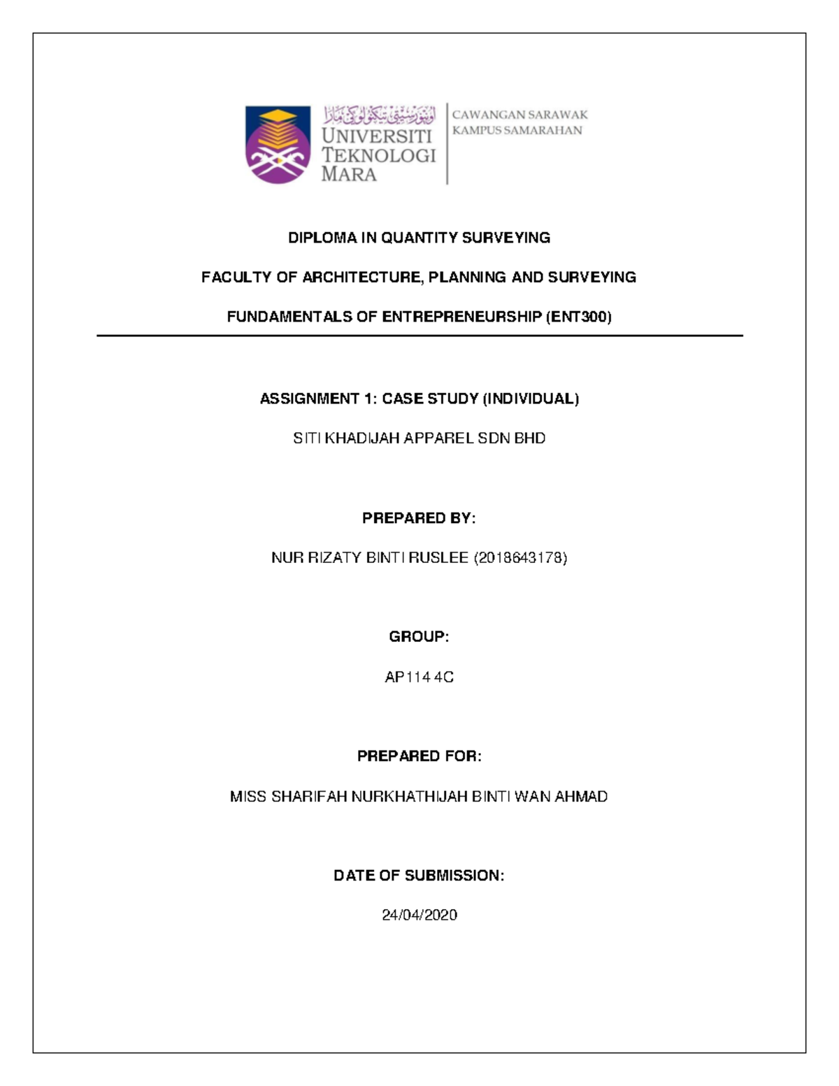 CASE Study Example - and return on assets for 2020. For the trend ...