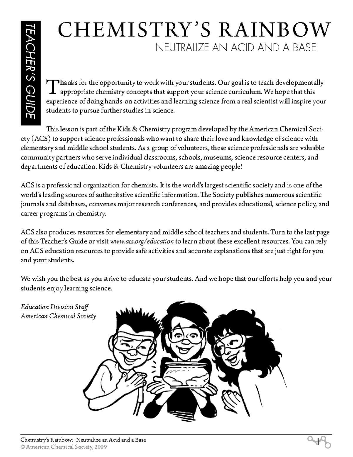 Acids and bases teachers guide chemistrys rainbow - Chemistry’s Rainbow ...