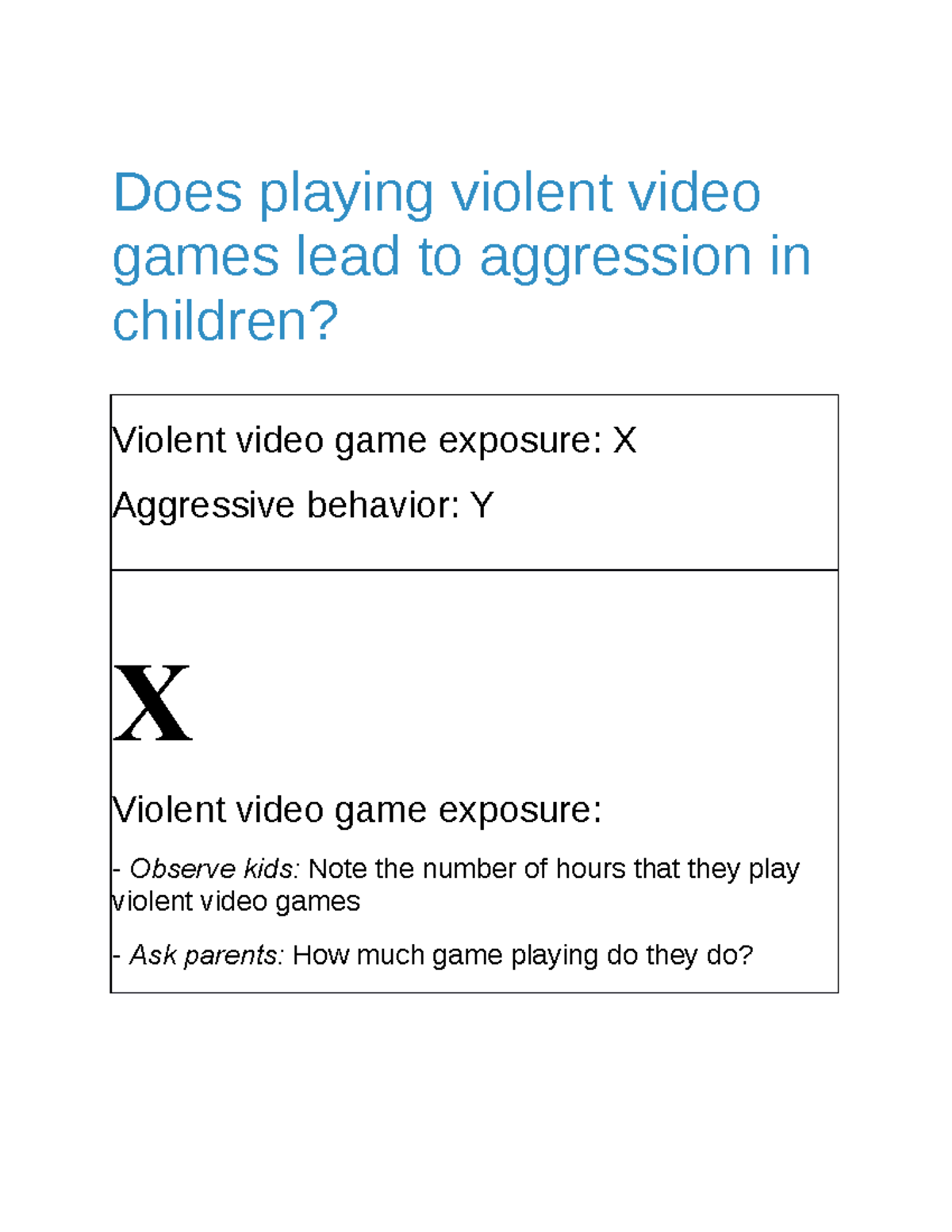 PSYCH241 Lecture 9 - notes - Does playing violent video games lead to ...