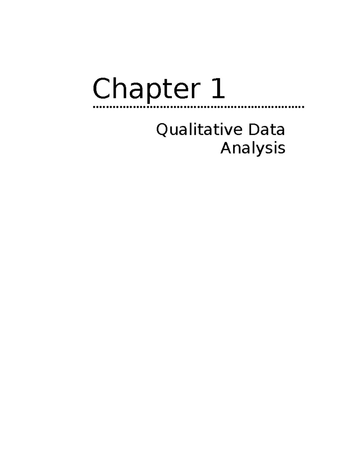 Ch1 Minitab 20 - Stats minicab chapter 1 - Chapter 1 Qualitative Data Analysis An Introduction ...