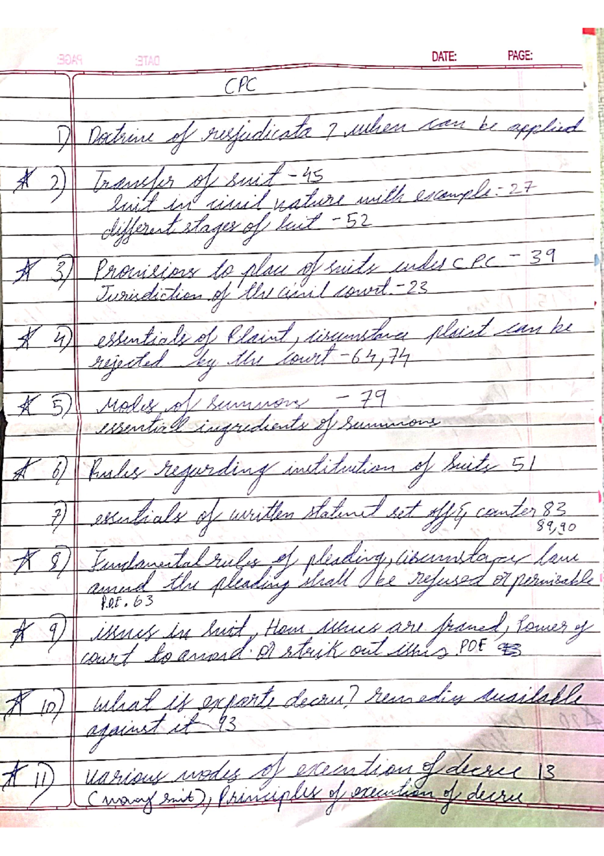 Cpc important notes for the first time - Ca final - Studocu