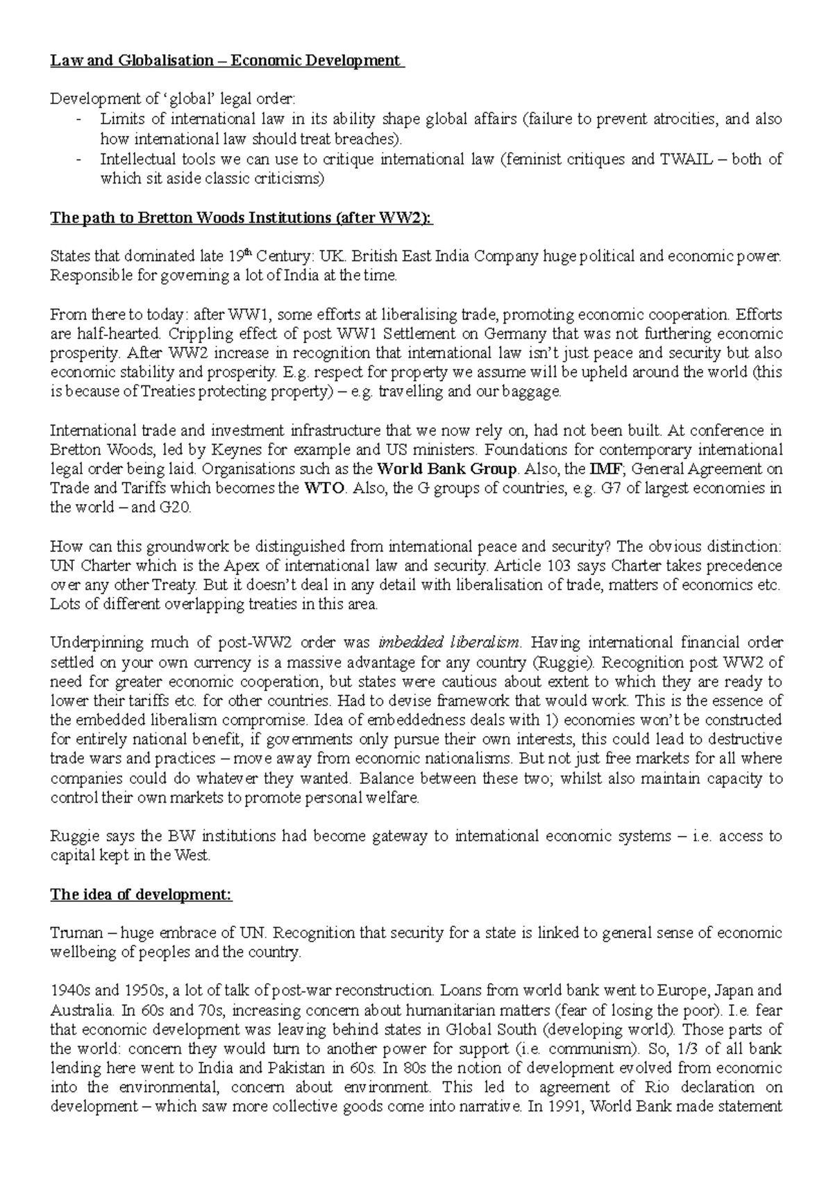 Law & Globalisation - Economic Development - Law and Globalisation ...