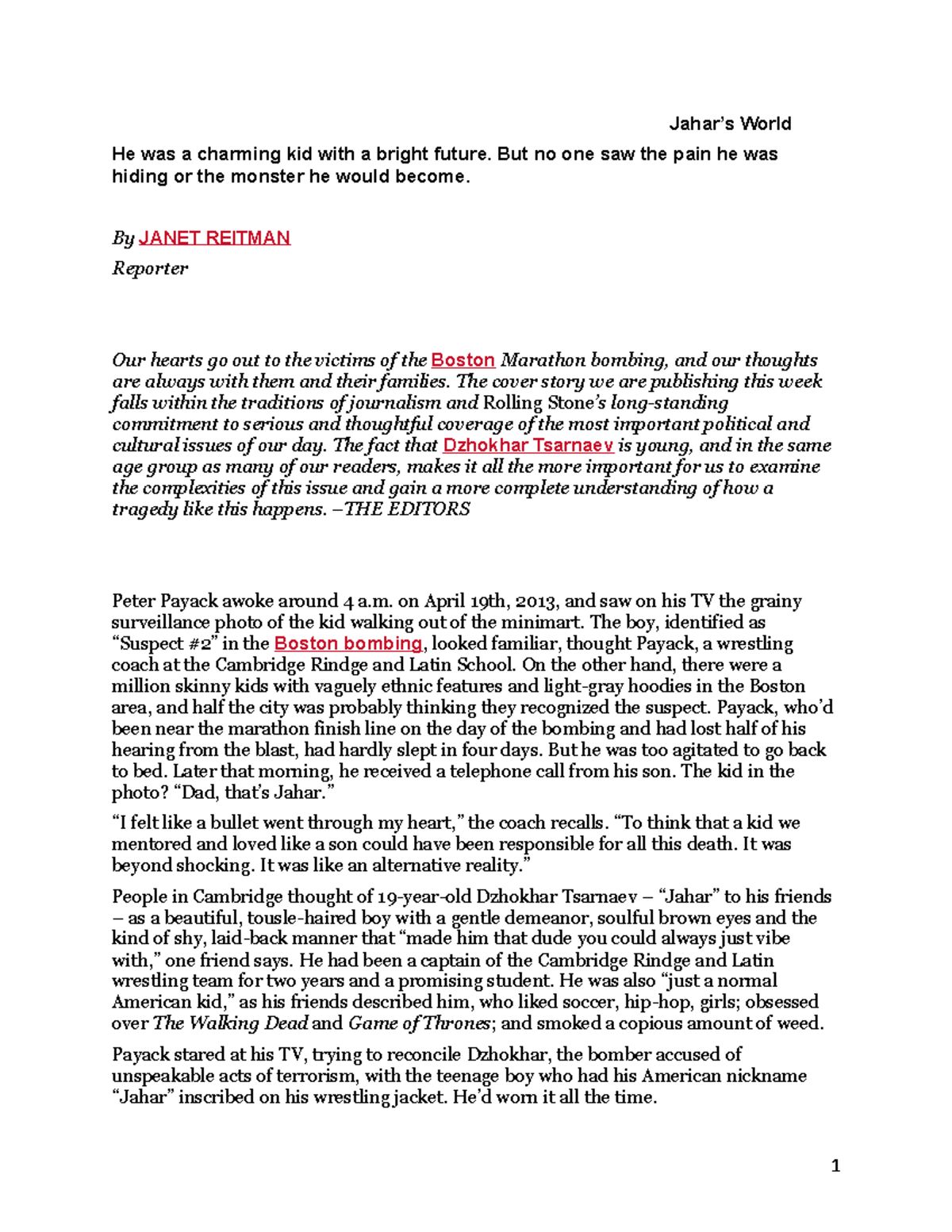 Reitman, Janet Jahars World - Sign up for our newsletter and go inside ...