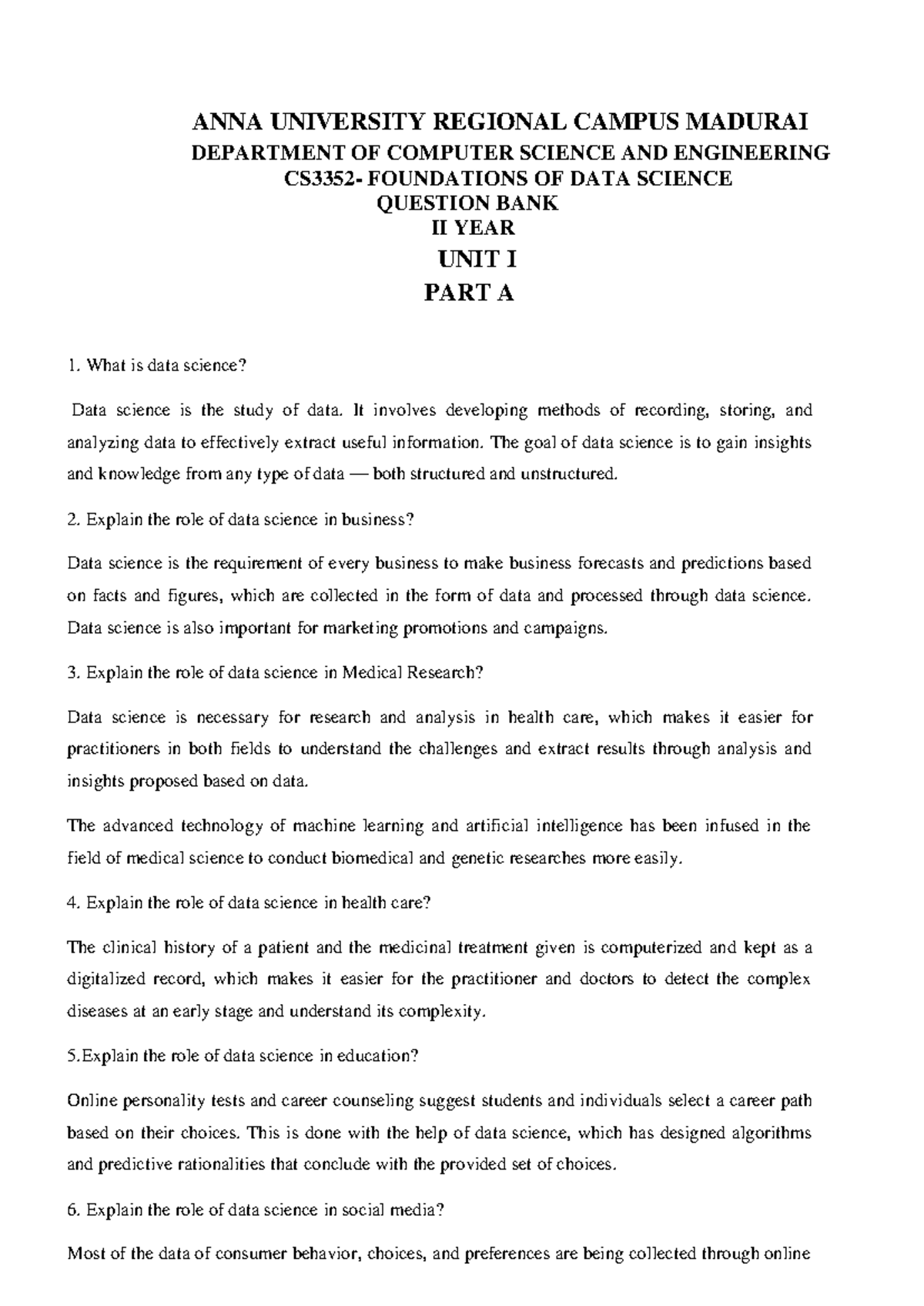 CS3352-QB WITH Answer 2 MARK - ANNA UNIVERSITY REGIONAL CAMPUS MADURAI ...