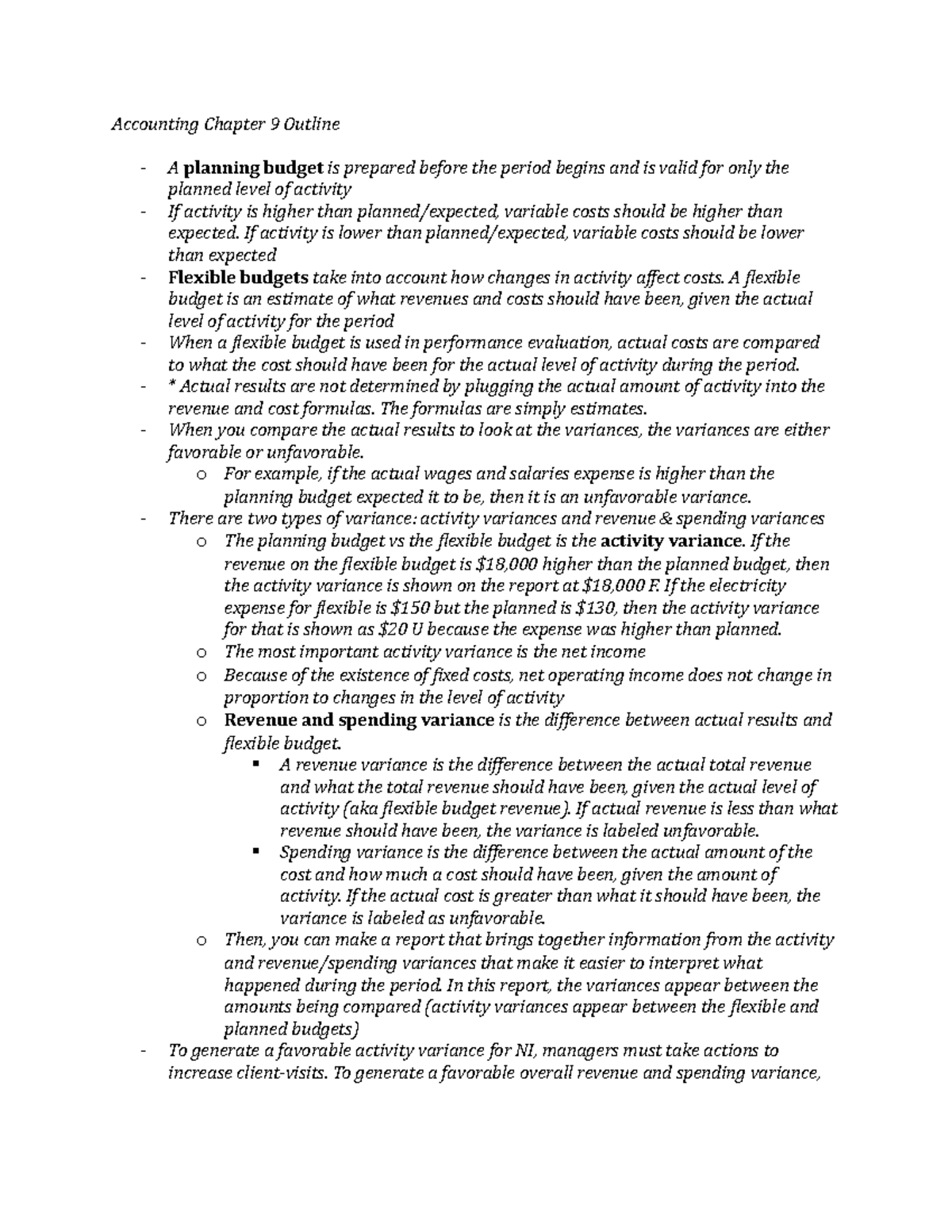 Chapter 9 outline - Summary Financial Accounting: Building Accounting ...