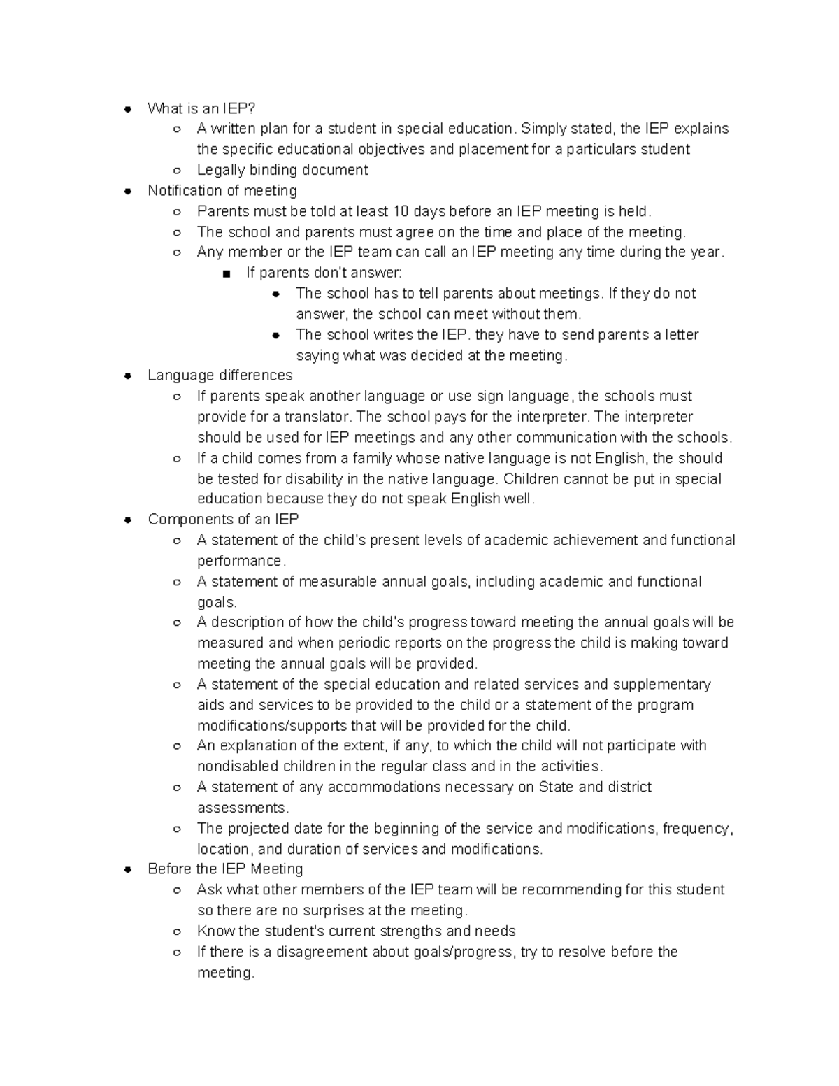 What is an IEP - Based on class powerpoint and textbook. - What is an ...