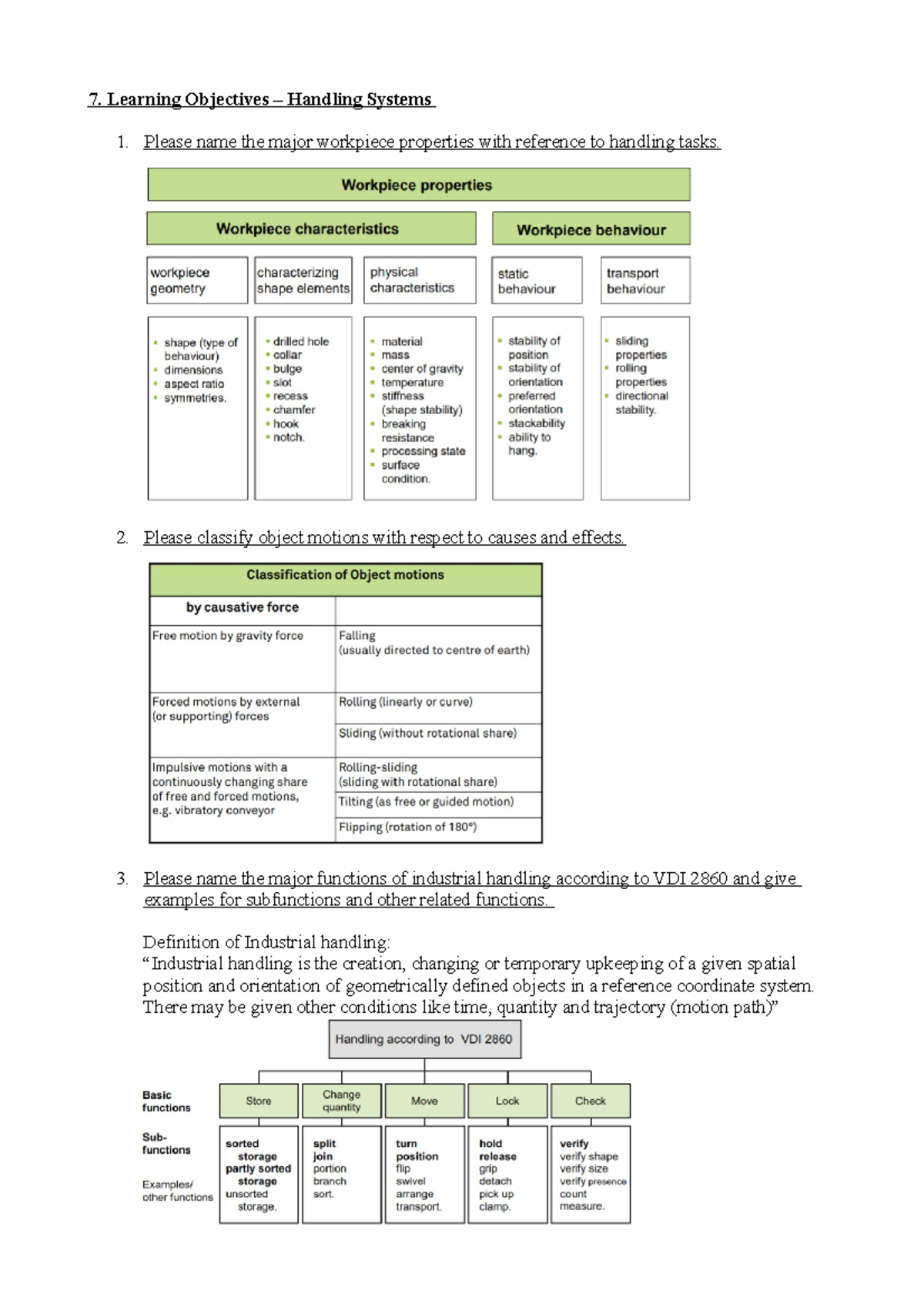 7. Learning Objectives – Handling Systems - 7. Learning Objectives ...