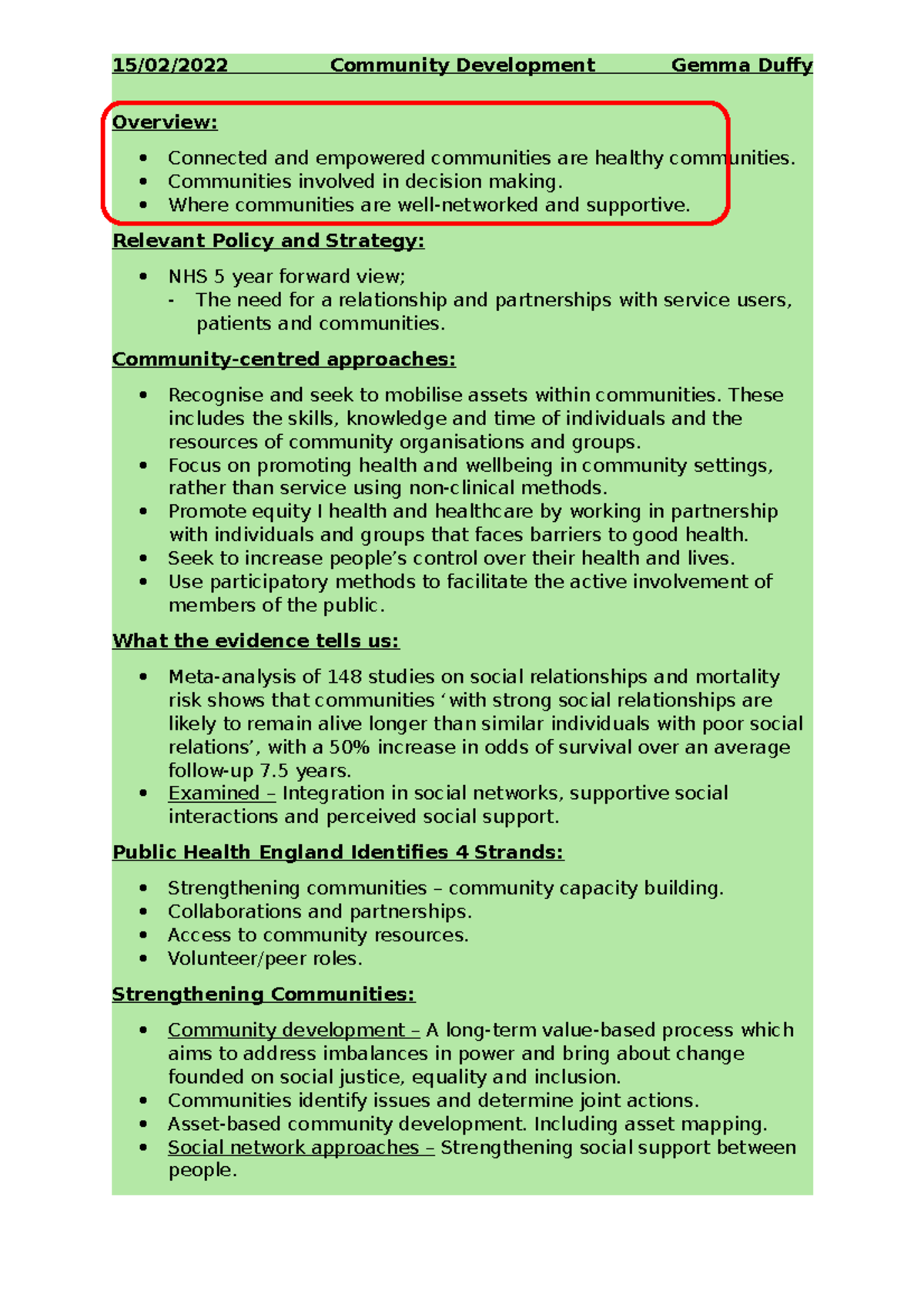 Lecture 4 - Community - Overview: Connected and empowered communities ...