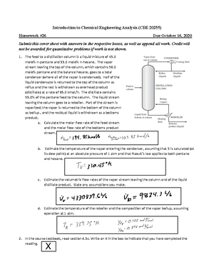 Intro To Chem Engineering Analysis hw 13 - Introduction to Chemical ...