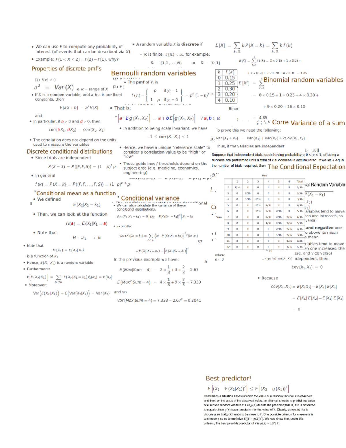 Cheat Sheet MT 2 2023 02 13 - stat 302 - Studocu