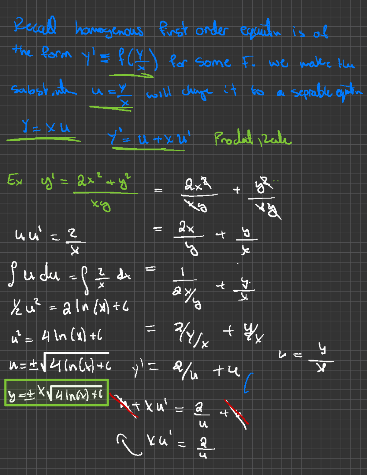 Lecture 4 - Recall homogenous first order equation is of the form y ' f ...