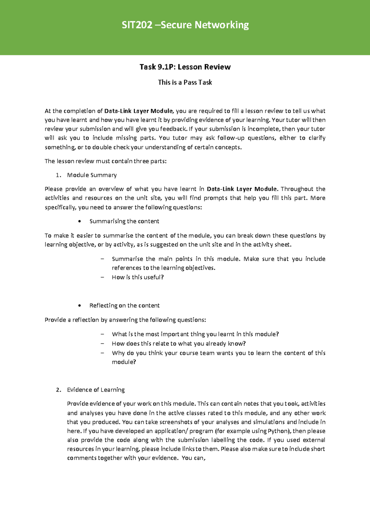 SIT202-9 - Questions - SIT223 3 Professional Practice in Information ...
